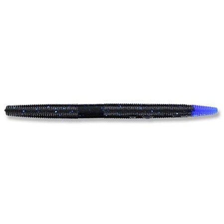 Yamamoto Senko Worm 5, Black With Large Body Clear Blue Tail, 10PK YAM ...