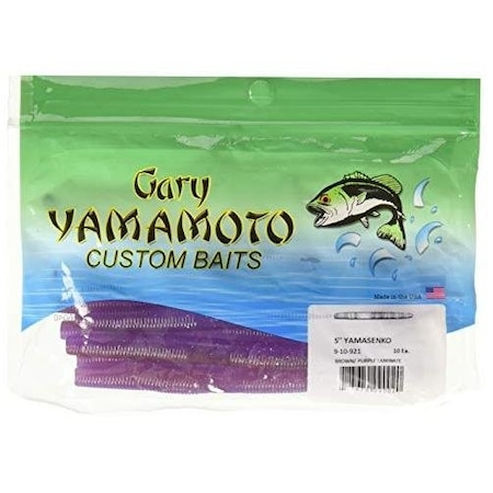 Yamamoto Senko Worm 5, Brown Purple Laminate, 10PK YAM-9-10-921 | Zoro