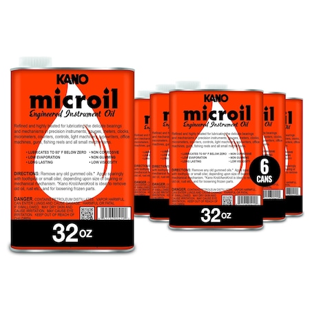 Kroil Microil 1 quart High-Grade Precision Instrument Oil, 6PK ...
