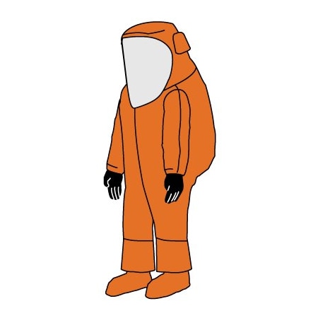 Kappler Zytron 500 Vapor Total Encapsulating Suit, Rear Entry Orange, S ...