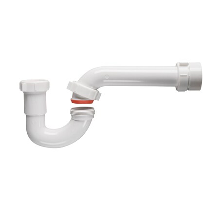 KEENEY 1-1/2 x 1-1/2" PVC P-Trap, White (400PVCK) | Zoro
