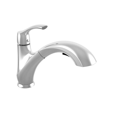 Keeney Mfg Single Handle Pull-Out Kitchen Faucet, Polished Chrome ...