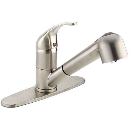 Keeney Mfg Kitchen Sink Faucet with Swivel Pull-Out Spout, Brushed ...