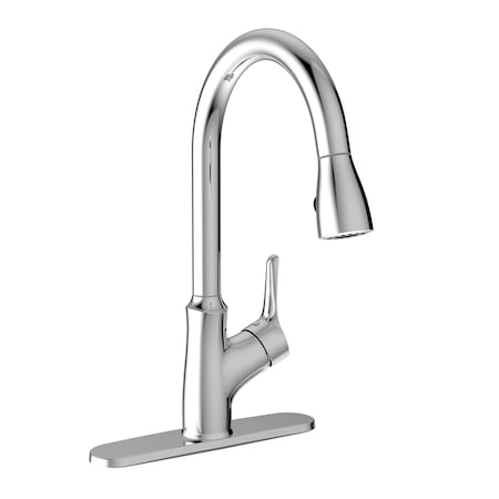 Keeney Mfg Single Handle Pull-Down Kitchen Faucet, Polished Chrome ...