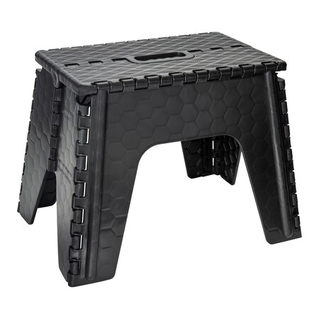Simplify 12in Folding Step Stool in Black 23653-BLACK | Zoro