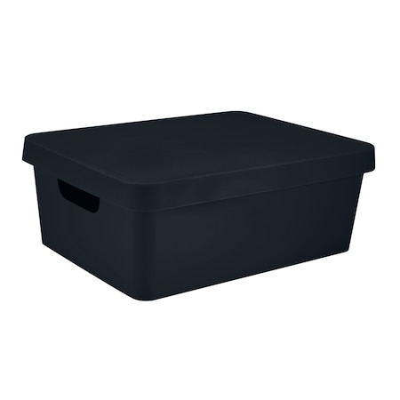 Simplify Storage Box W/ Lid, 10-7/8 in L, 14-1/2 in W, 10-7/8 in H ...