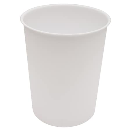 Kenney Mfg Round Indoor Plastic Can, White, Plastic, 7.8 in KN83000 | Zoro