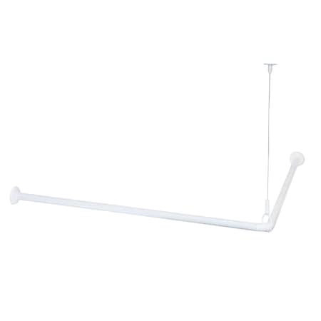 Kenney Mfg Corner Permanent Mount Shower Curtain Rod, 36in x 36in ...