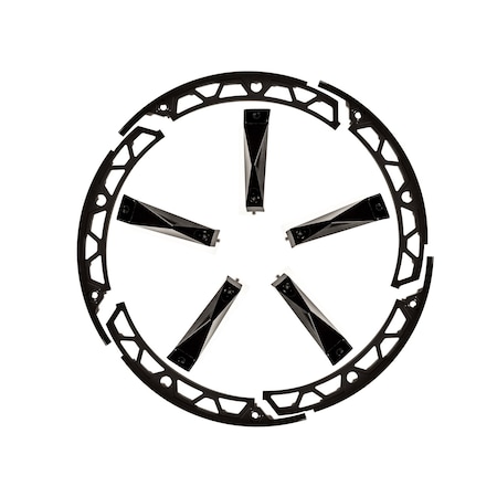 Grid Wheels Fits GD04 Series 17 x 9 Size Rims Black Plastic Set Of 5 ...