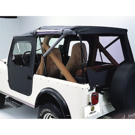Bestop Tigertop Soft Top For Jeep 1976-1986 CJ7 Black Crush 51408-01 | Zoro