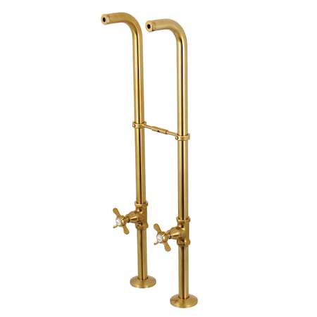 Kingston Brass Freestanding Supply Line Package, Brushed Brass ...
