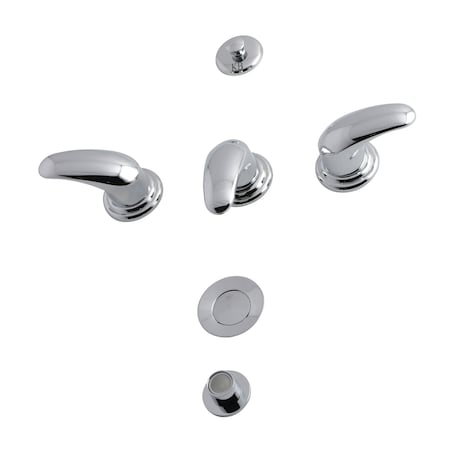Kingston Brass Legacy 3-Handle Bidet Faucet W/ Brass Pop-Up, Chrome ...