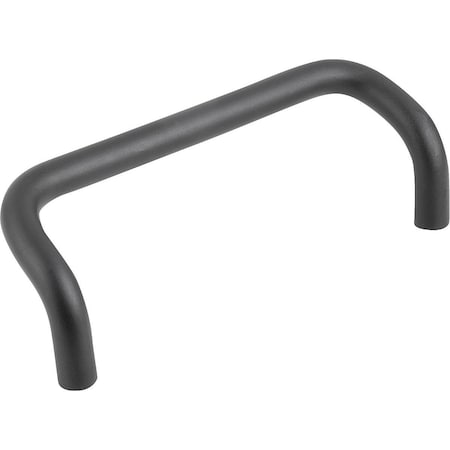 Kipp Pull Handle Angled A=120, L=130, H=45, Aluminum Black Anodized, D ...