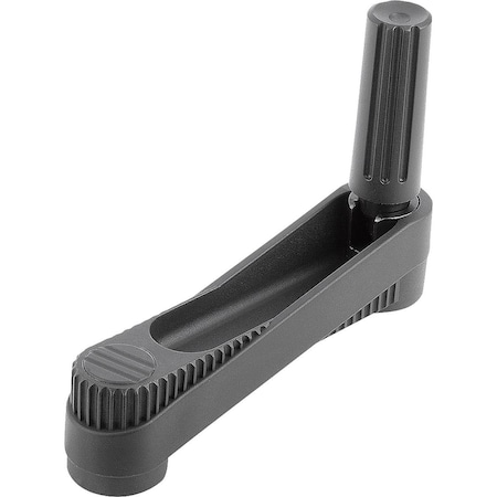 Kipp Crank Handle Size:1 Reamed Hole W Slot D2=8, A=80, H=85, 7 Plastic ...