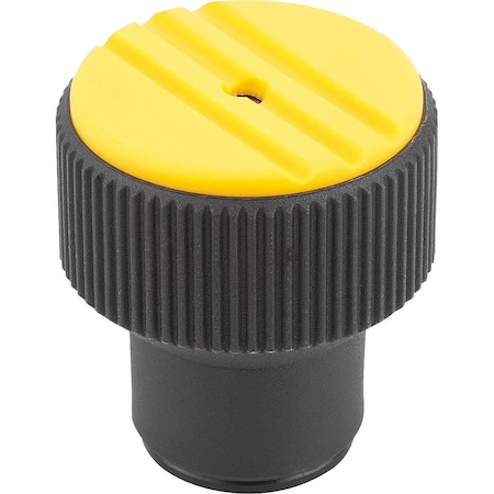 Kipp Torque Knurled Knob Size:2 D=M06, Thermoplastic Black Ral7021 ...