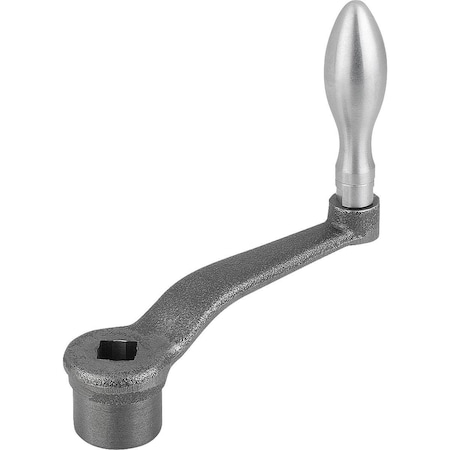 Kipp Crank Handle Sim To DIN468 Square Socket Sw=19 +0, 3, A=200, H=189 ...