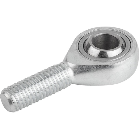 Kipp Rod End, Steel, Zinc Plated, M22 Thrd Sz, 51 mm Thrd Lg, 111 mm ...