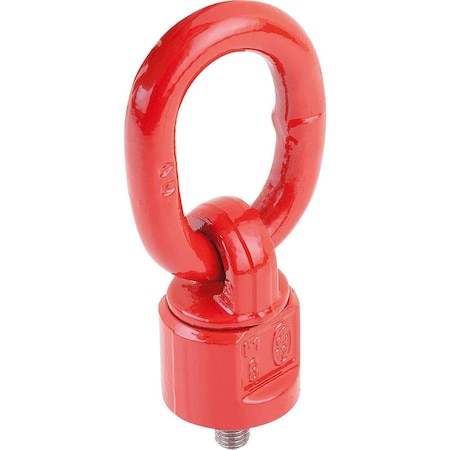Kipp Swivel Ring Swivels And Rotates D=M12 Steel, Red, Grade 8 K0770 ...