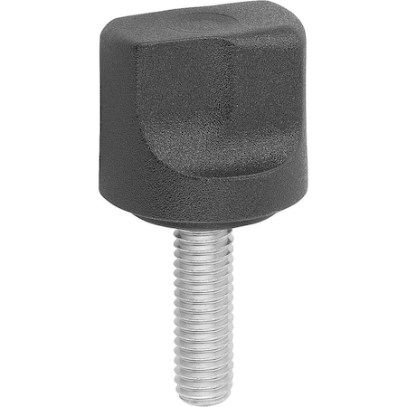Kipp Grip Screw Size:3 D=M06X25 D1=25 H=22, 9, Form:L Thermoplastic ...