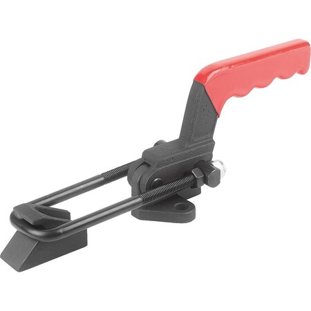 Kipp Latch-Action Clamp, Horizontal With Fixed Jaw, Heavy-Duty Version ...
