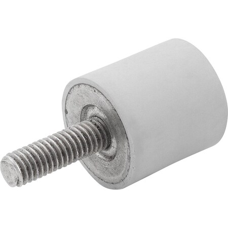 Kipp Rubber Buffer Type D Thread M06X18, D=25, H=20, Ss 1.4401, Comp ...