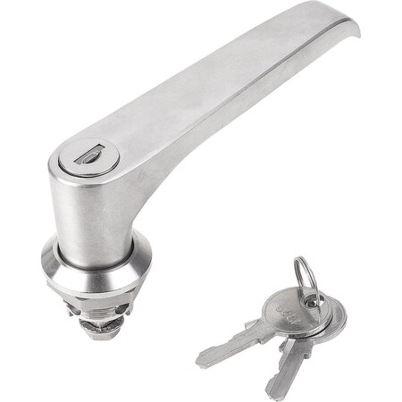 Kipp Quarter-Turn Lock, Single-Key System, H=18, Stainless Steel 1.4401 ...