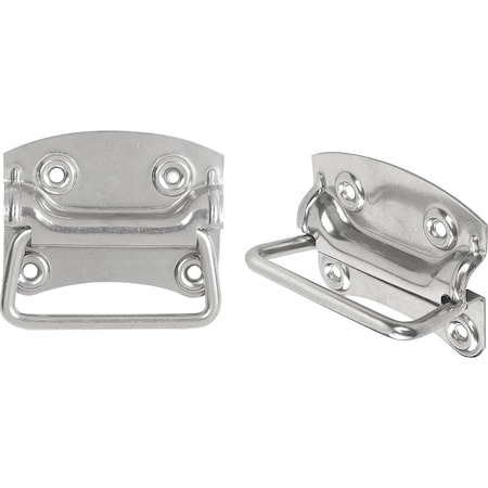 Kipp Fold-Down Handle , L1=100, H=77, Screw On Stainless Steel 1.4301 ...