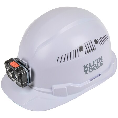 Klein Tools Hard Hat with Lamp, Type 1, Class C, White 60113RL | Zoro