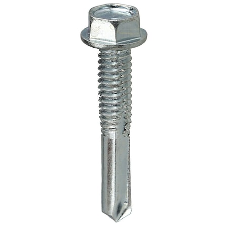 Dottie Self-Drilling Screw, #12-14 x 1/2 in, Zinc Plated Steel Flange ...