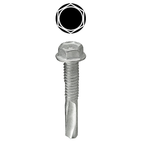 Dottie Self-Drilling Screw, #12-14 x 1-1/4 in, Weather Resistant Coated ...