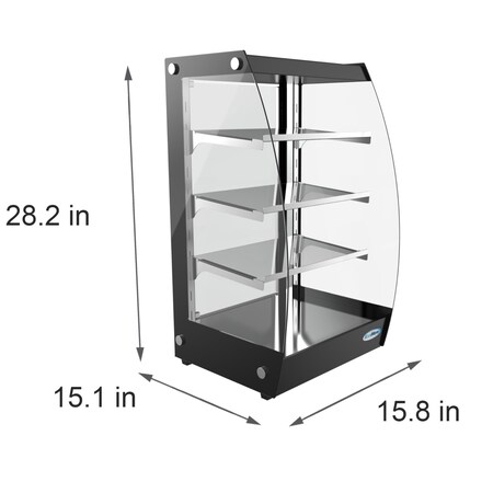 Koolmore Glass Bakery Display case 4 Tier Self Service Pastry Case with ...