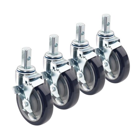 Krowne Royal Series Caster for Aluminum Racks with 5" Locking Wheels ...