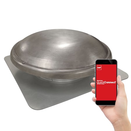 Gaf Master Flow 1250 CFM Mill Quick Connect Roof Mount Attic Fan ...