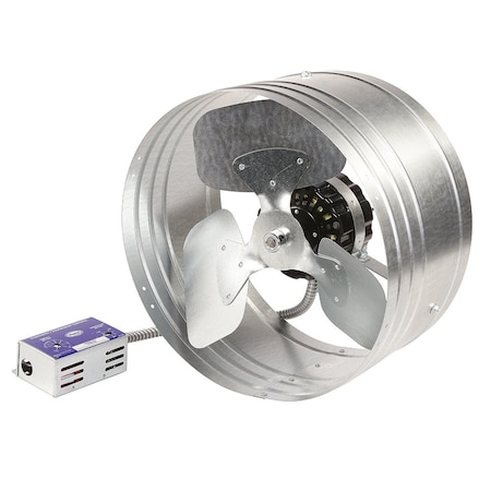 Gaf Master Flow 1600 CFM Silver Electric Powered Gable Mount Electric ...