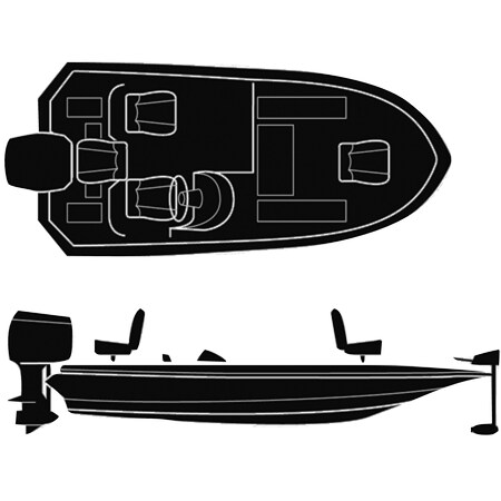 Seachoice Semi-Custom Boat Cover For Wide Bass Boats, 94" Beam, for ...