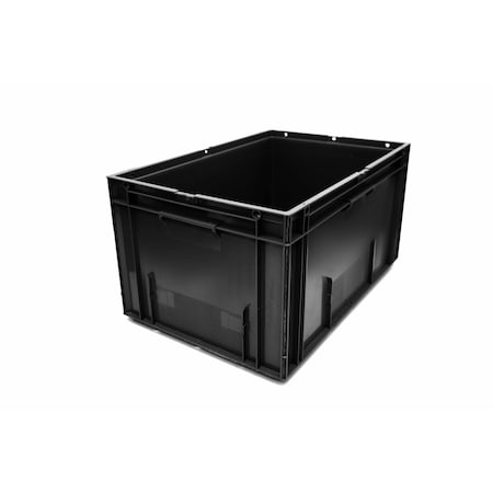 Lar Plastics Storage Tote, 15-1/2 in L, 23-2/5 in W, 12-1/5 in H, Blue ...