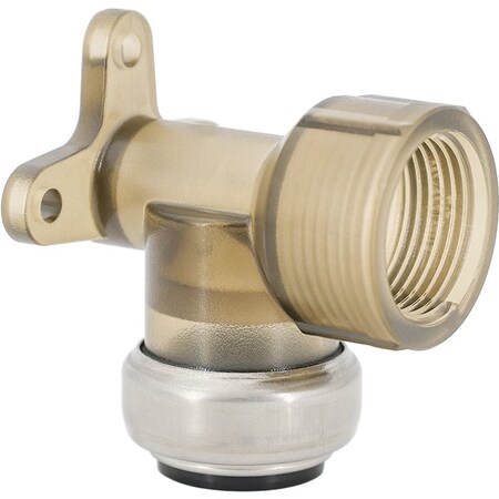 Legend Transparent Push-to-Connect Fittings, 3/4in Push X FNPT Drop Ear ...