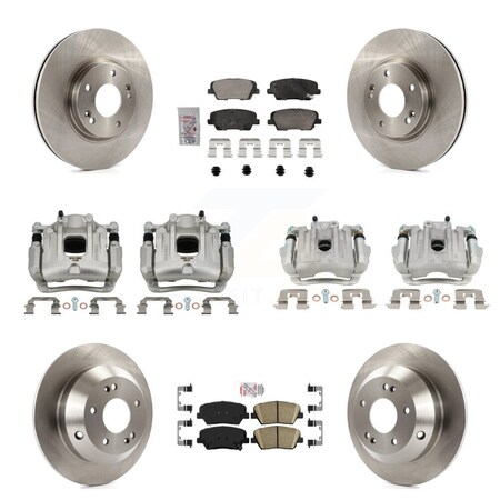 Transit Auto Front Rear Brake Caliper Rotor & Ceramic Pad Kit 10Pc For ...