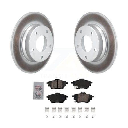 Transit Auto Rear Coated Disc Brake Rotor Ceramic Pad Kit For 2020-2023 ...