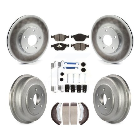 Transit Auto Front Rear Coated Brake Rotor Semi-Metallic Pad & Drum Kit ...