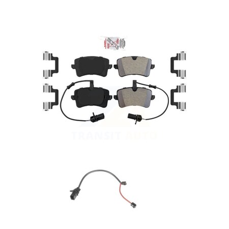 Transit Auto Rear Ceramic Disc Brake Pads And Wear Sensors Kit For Audi ...