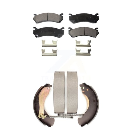 Transit Auto Front Rear Ceramic Brake Pads And Drum Shoes Kit For ...