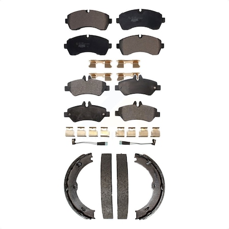 Transit Auto Front Rear Ceramic Brake Pads And Parking Shoes Kit For ...