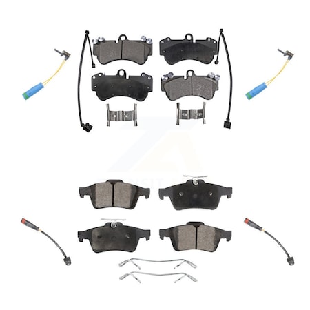Tec Front Rear Ceramic Disc Brake Pad & Extra Wear Sensor Kit For 2017 ...