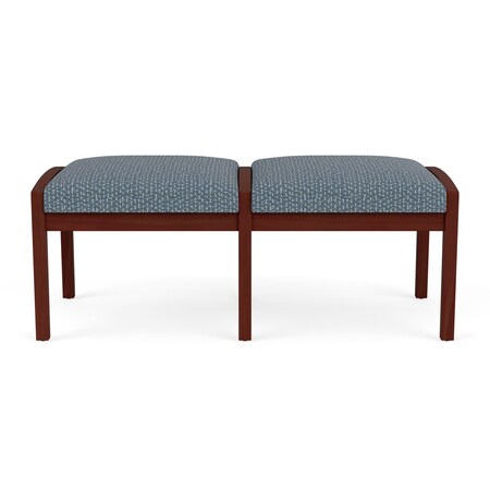 Lesro Lenox Wood 2 Seat Bench Wood Frame, Mahogany, RF Serene ...