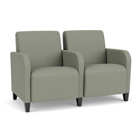 Lesro Siena Lounge Reception 2 Seat Tandem Seating, Black, OH ...