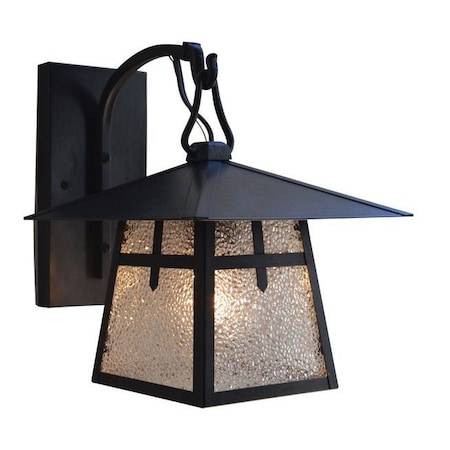 Arroyo Craftsman 8" Carmel Wall Mount With T-Bar Overlay, Black, Almond ...