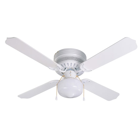 Litex Industries 42" White Finish Ceiling Fan Incldes Blades and LED ...