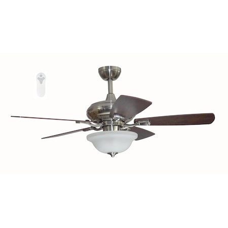 Litex Industries Quick Connect - 44" Nickel Finish Ceiling Fan Includes ...