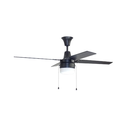 Litex Industries 48" Flat Black Finish Ceiling Fan Includes Blades and ...